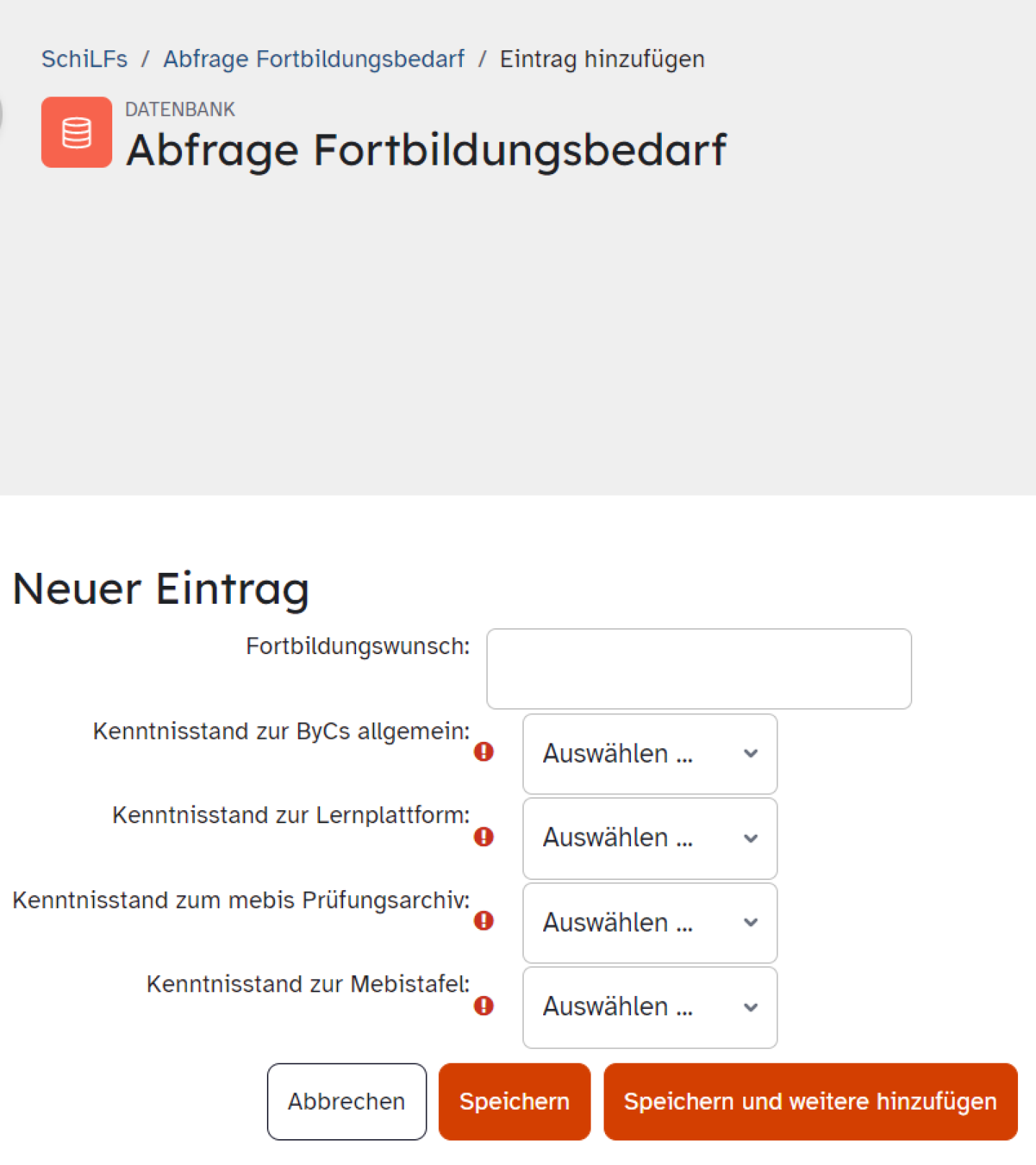 ByCS | Schulungsbedarf erörtern und ermitteln