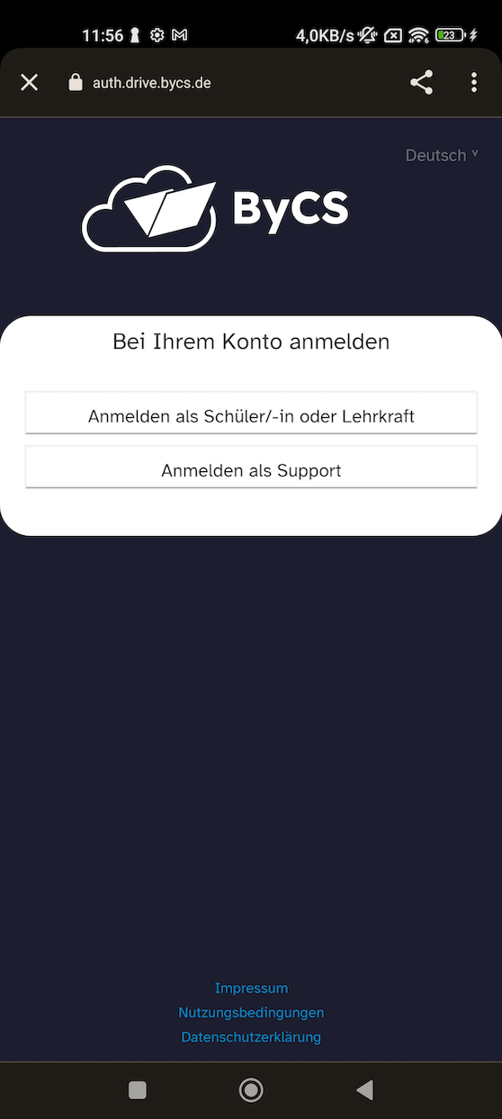 ByCS | Mobile-Client installieren und sich anmelden (Android)