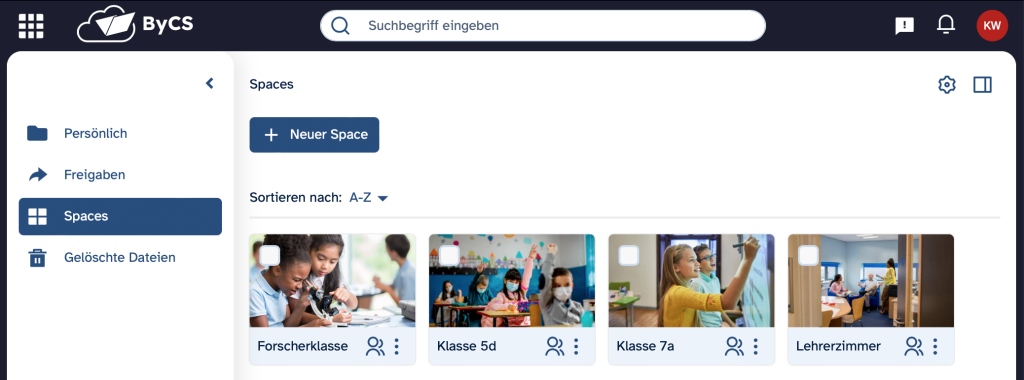 ByCS | Spaces in Drive nutzen (Web-Client)
