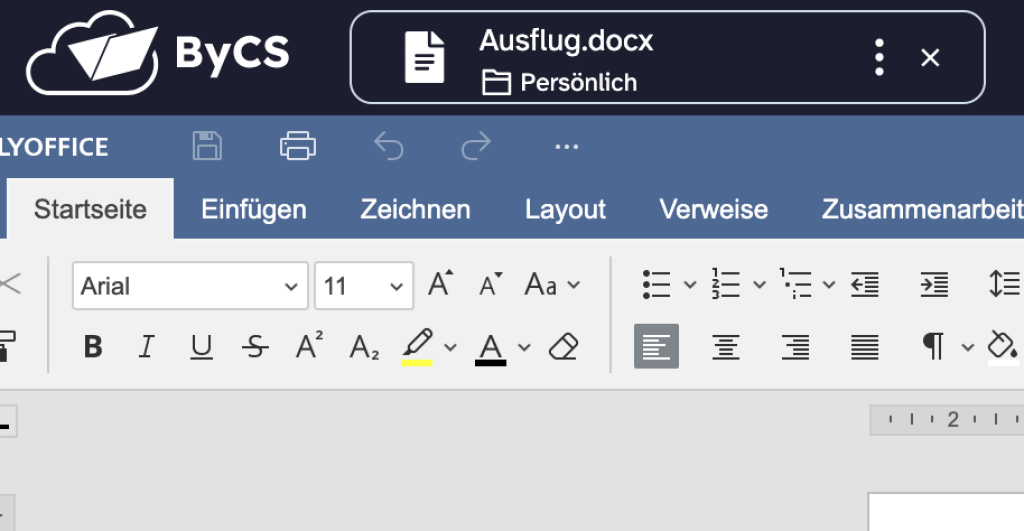 ByCS | Dateien erstellen (Web-Client)