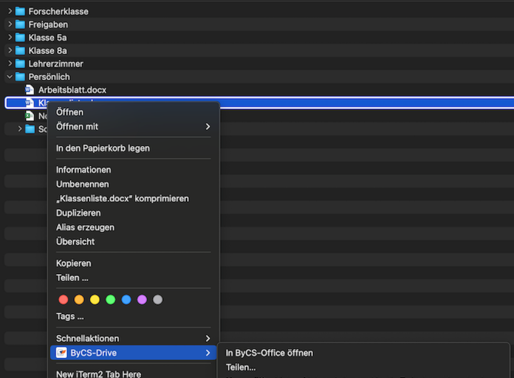 ByCS | Dateien teilen (Desktop-Client)