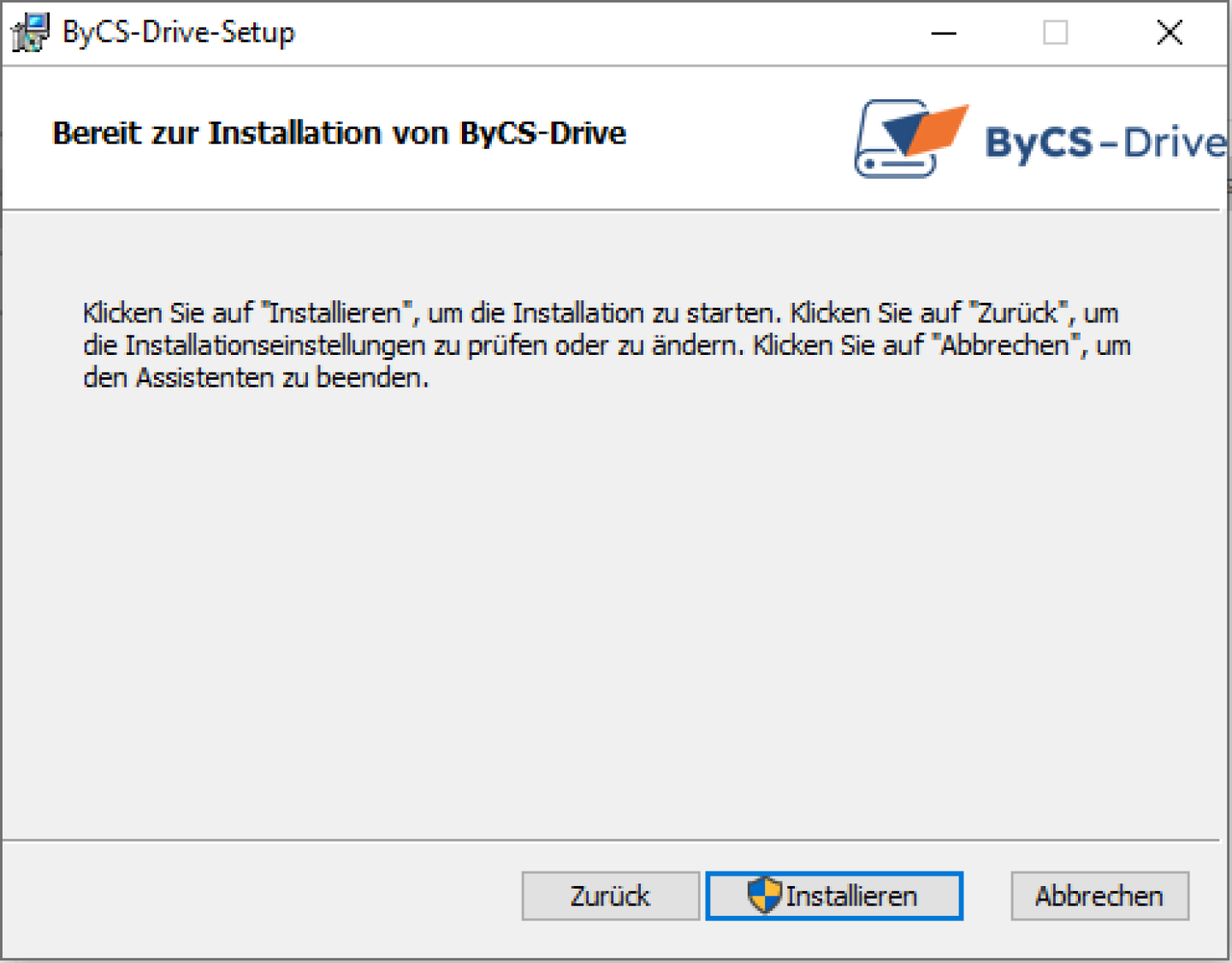 ByCS | Desktop-Client installieren (Windows)