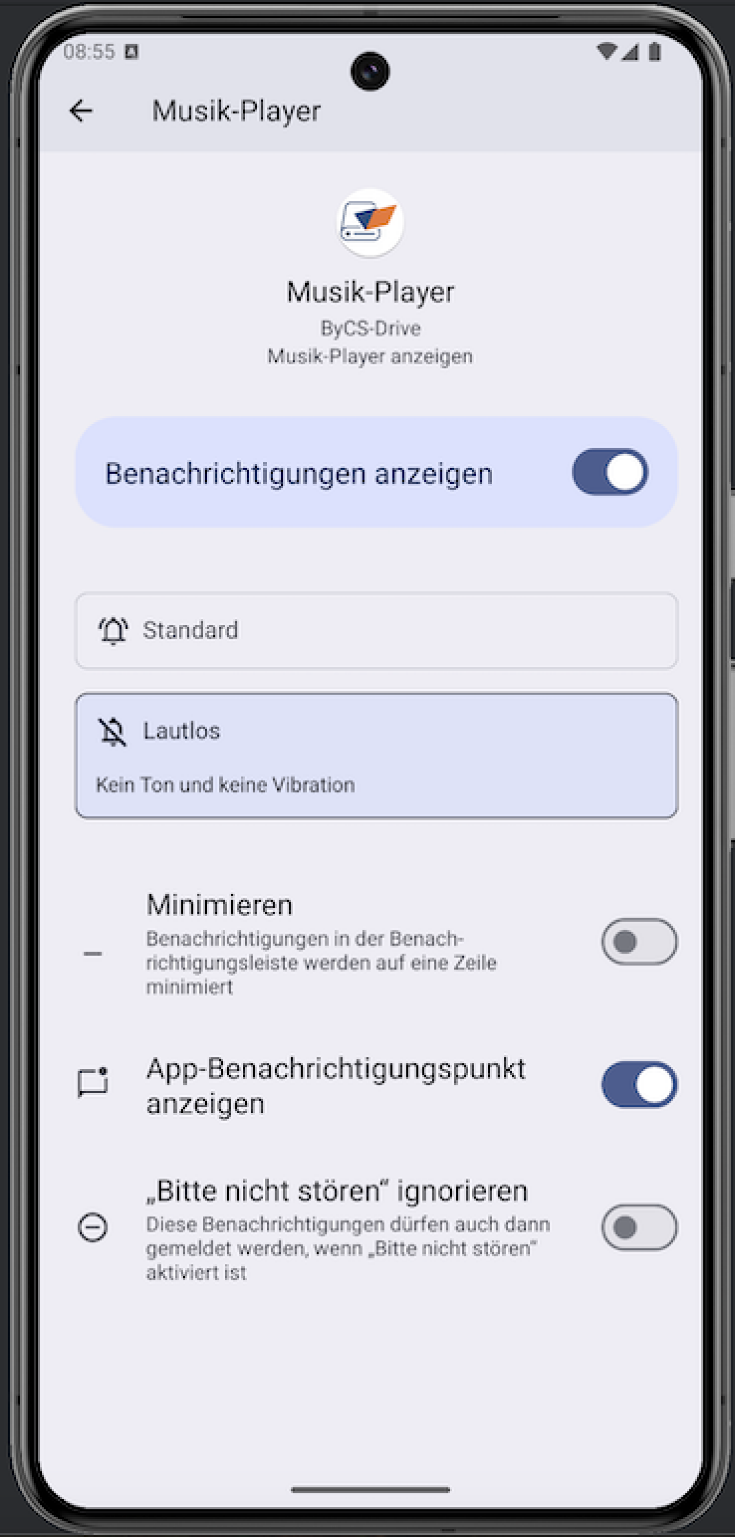ByCS | Benachrichtigungen verwalten (Android)