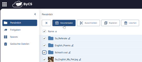 ByCS | Dateien beim Dienststellenwechsel umziehen (Web-Client)