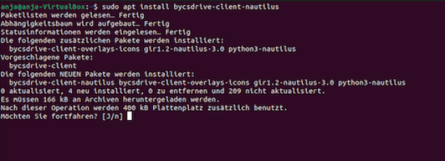 ByCS | Shell Extension für Linux-AppImage Status-Icons installieren (Desktop-Client)