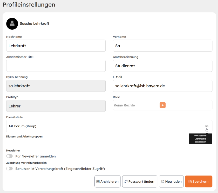 ByCS | Dateien beim Dienststellenwechsel umziehen (Web-Client)