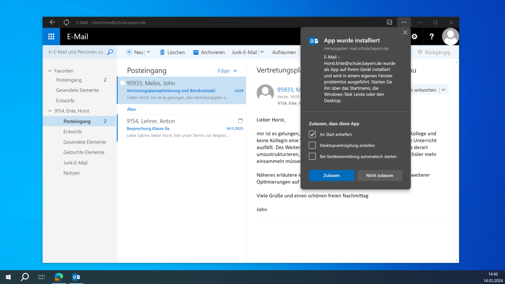 ByCS | Dienst-E-Mail-Client für Windows-Geräte