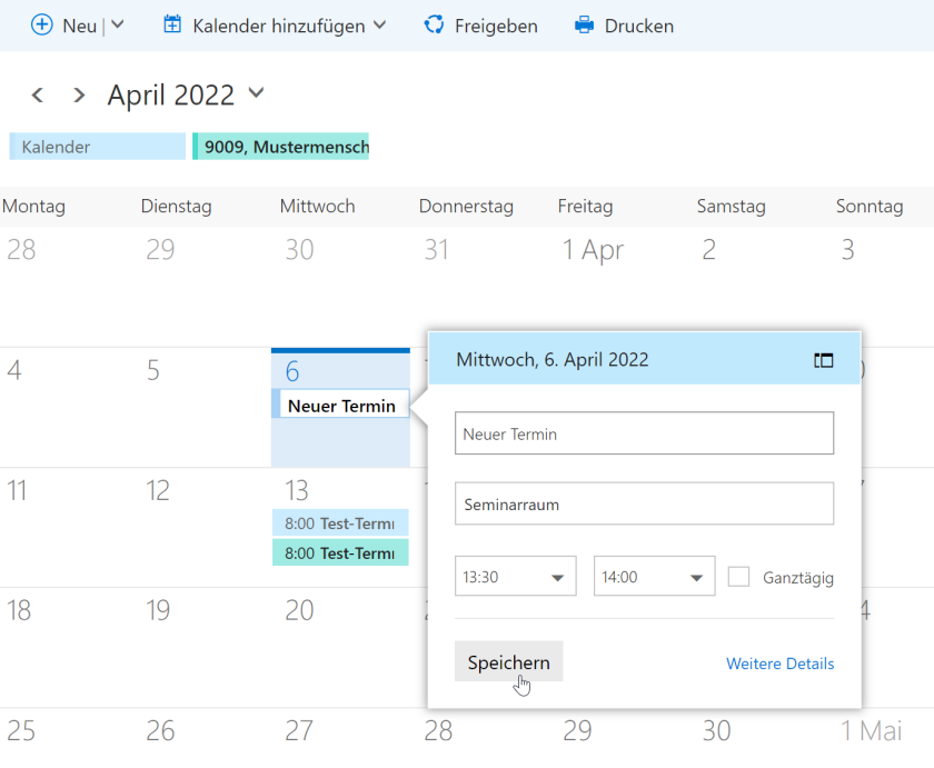 ByCS | Termin erstellen