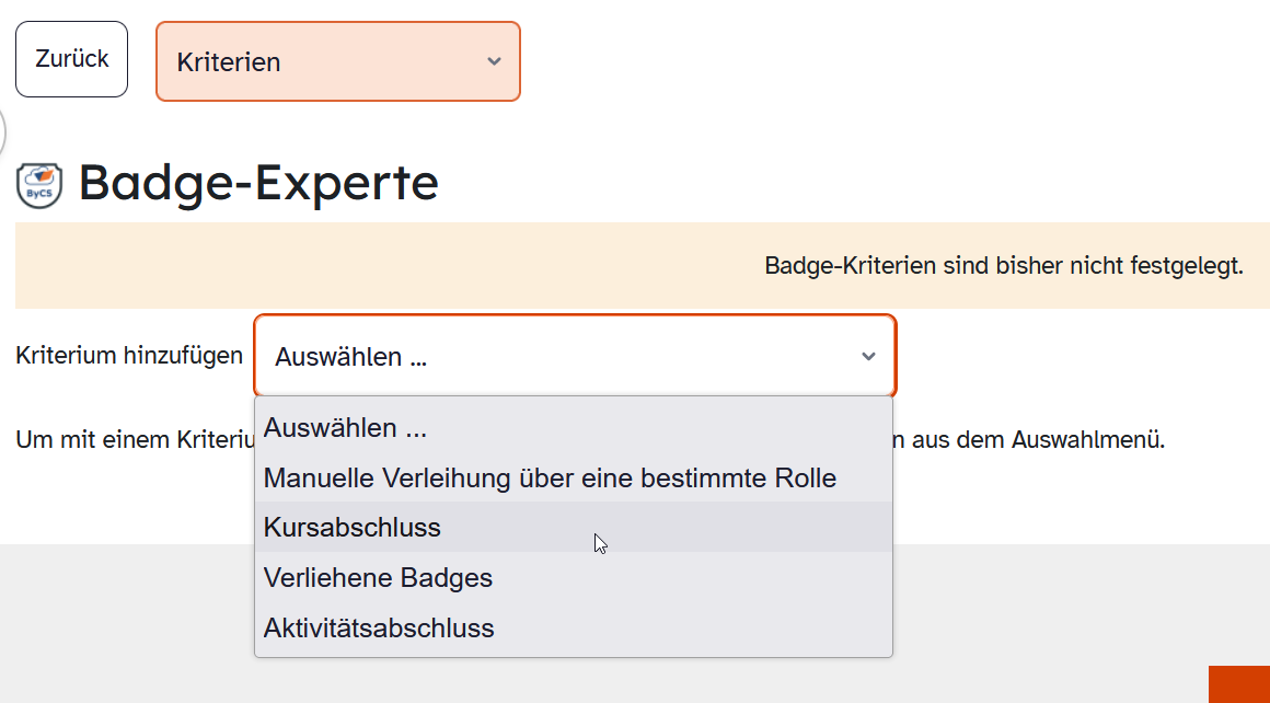 ByCS | Badges anlegen