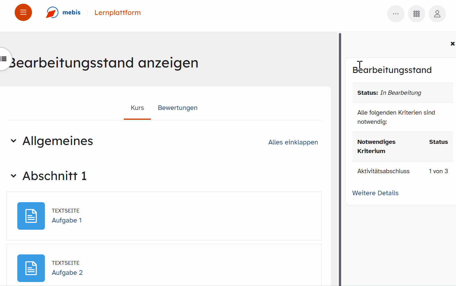 ByCS | Blöcke - Bearbeitungsstand anzeigen