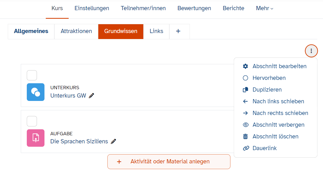 ByCS | Ein-Themen-Format - Tabs bearbeiten