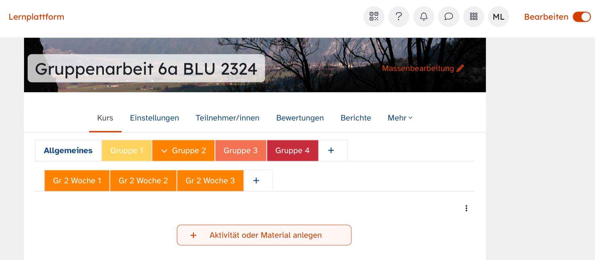ByCS | Ein-Themen-Format - Abschnitt hinzufügen