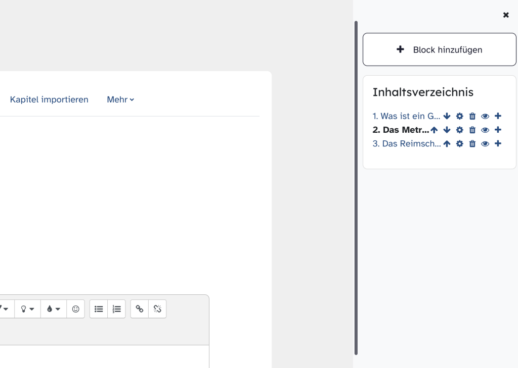 ByCS | Buch - Kapitel ergänzen
