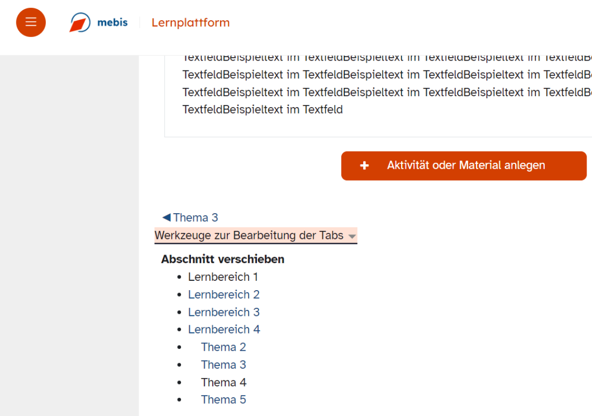 ByCS | Ein-Themen-Format - Tabs bearbeiten