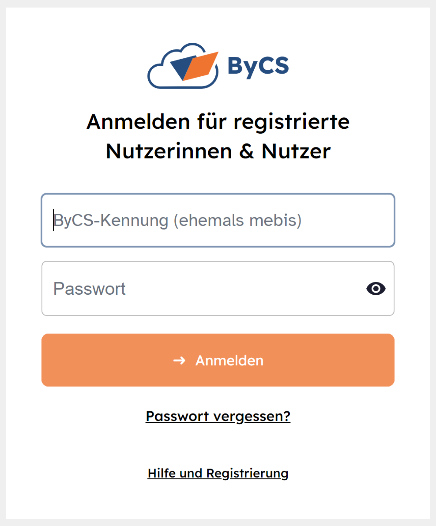 ByCS | In der Lernplattform anmelden