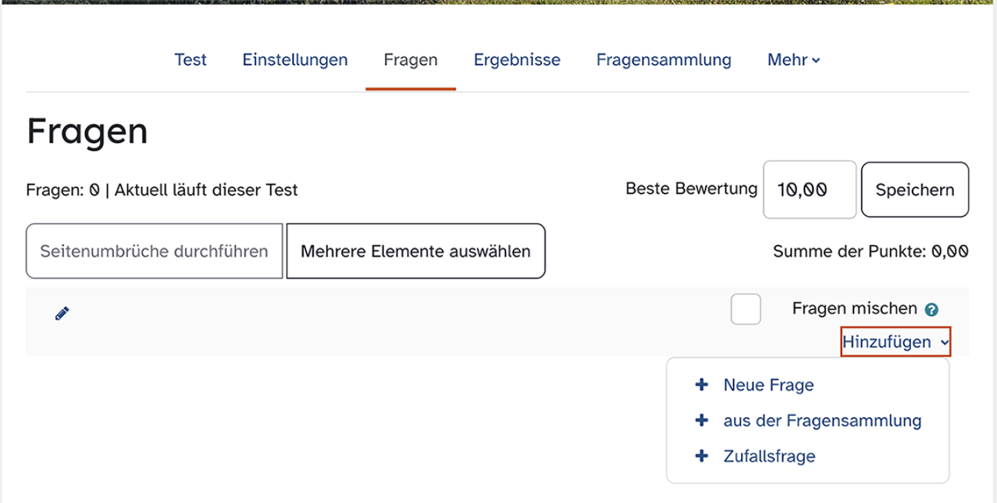 ByCS | Test - Wichtige Fragetypen verwenden