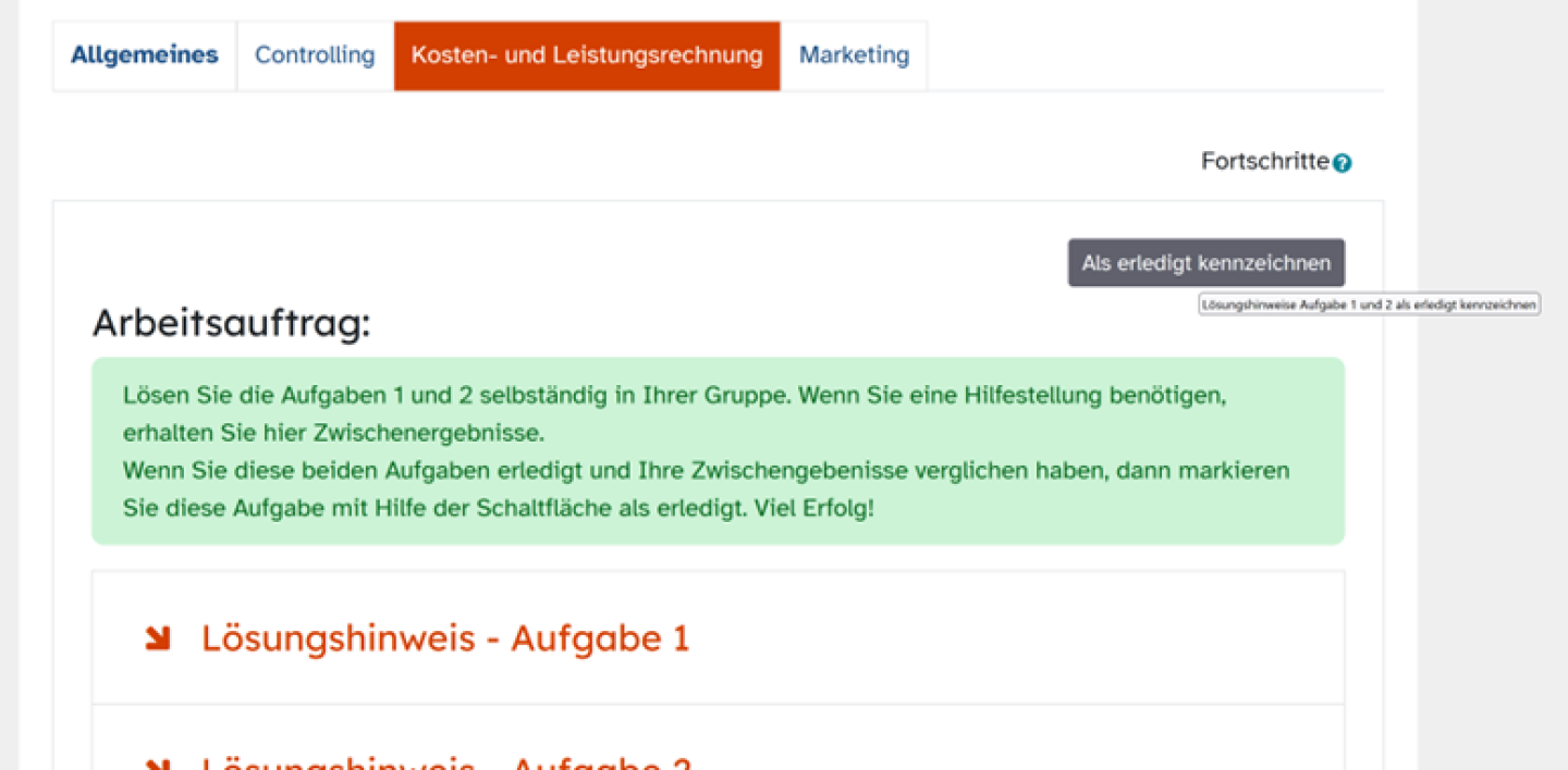 ByCS | Aktivität als erledigt kennzeichnen