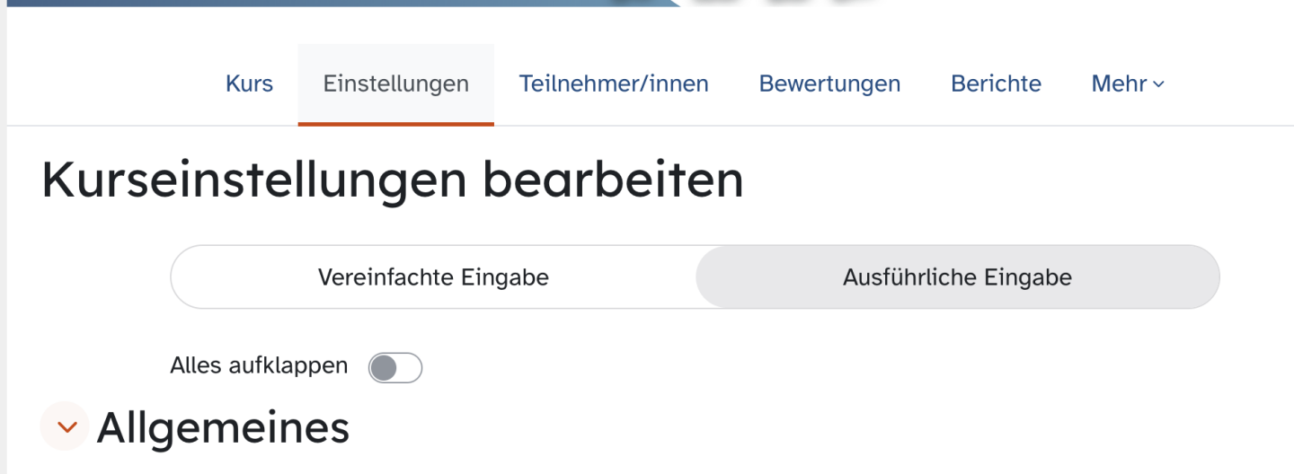 ByCS | Kursformat einrichten