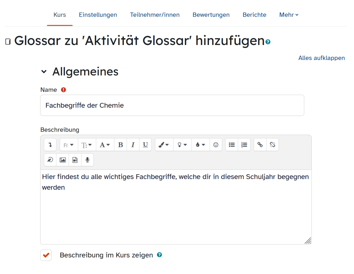 ByCS | Glossar anlegen