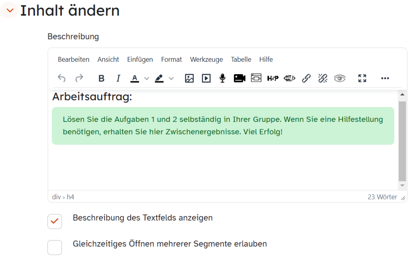 ByCS | Universelles Textfeld – Akkordeon gestalten