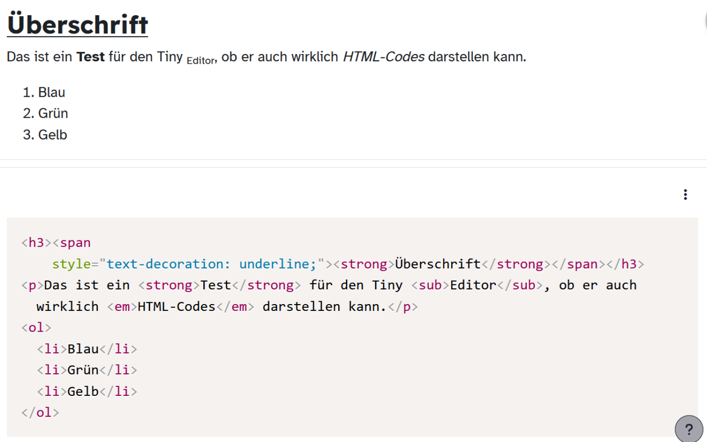 ByCS | Texteditor - Code-Blöcke nutzen
