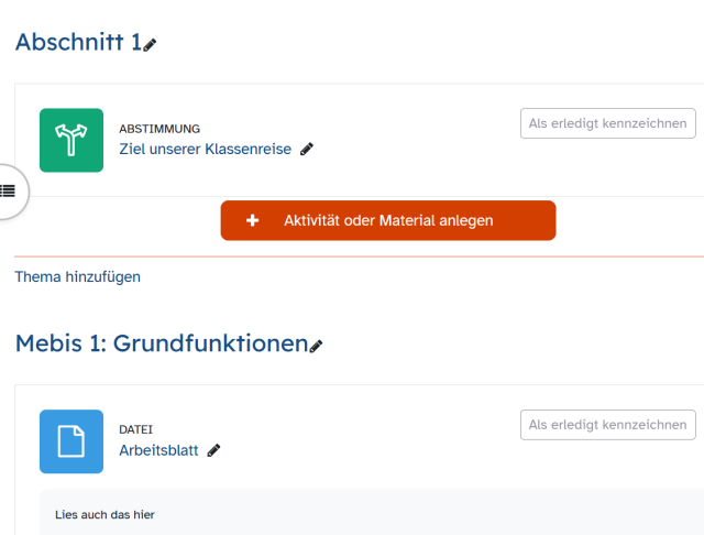 ByCS | Ein-Themen-Format einstellen