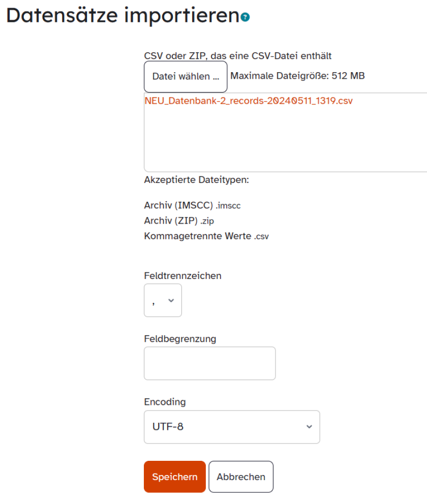 ByCS | Datenbank - Einträge exportieren und importieren