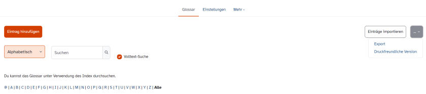 ByCS | Glossar - Eintrag importieren