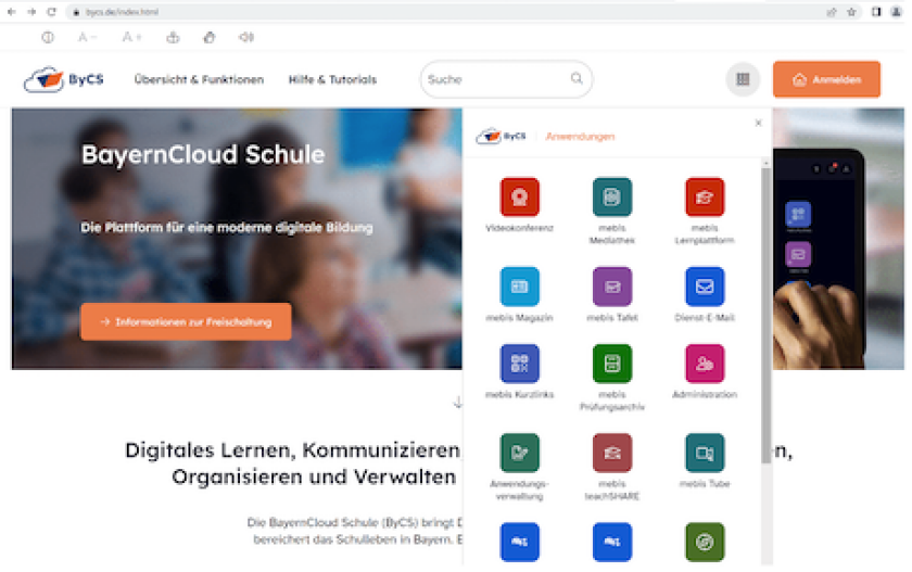 ByCS | In der Lernplattform anmelden