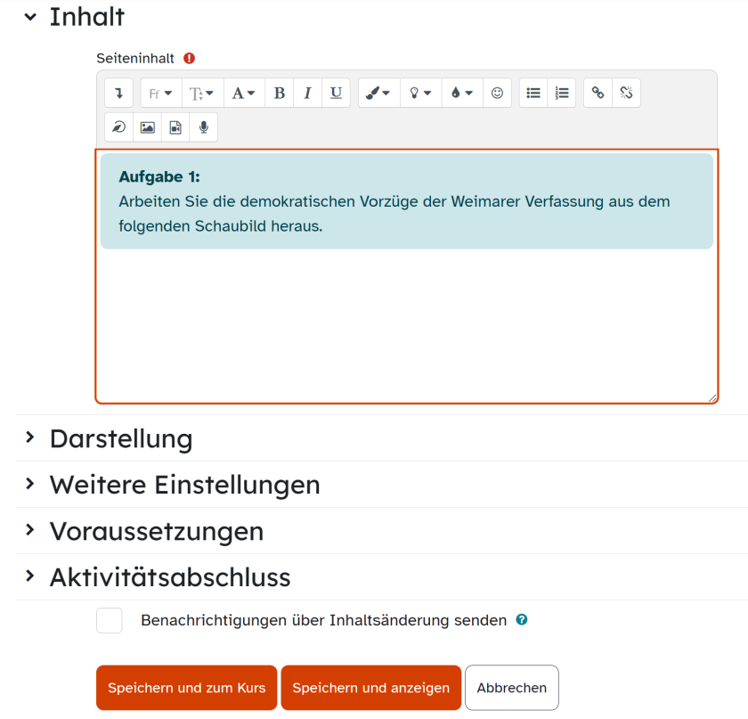 ByCS | Textseite anlegen
