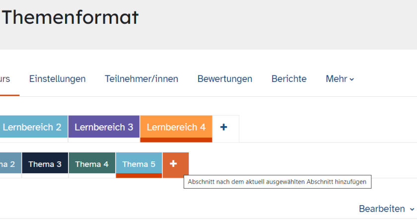 ByCS | Ein-Themen-Format - Abschnitt hinzufügen