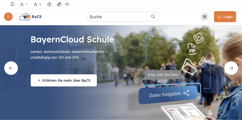 ByCS | Sich auf der BayernCloud Schule anmelden