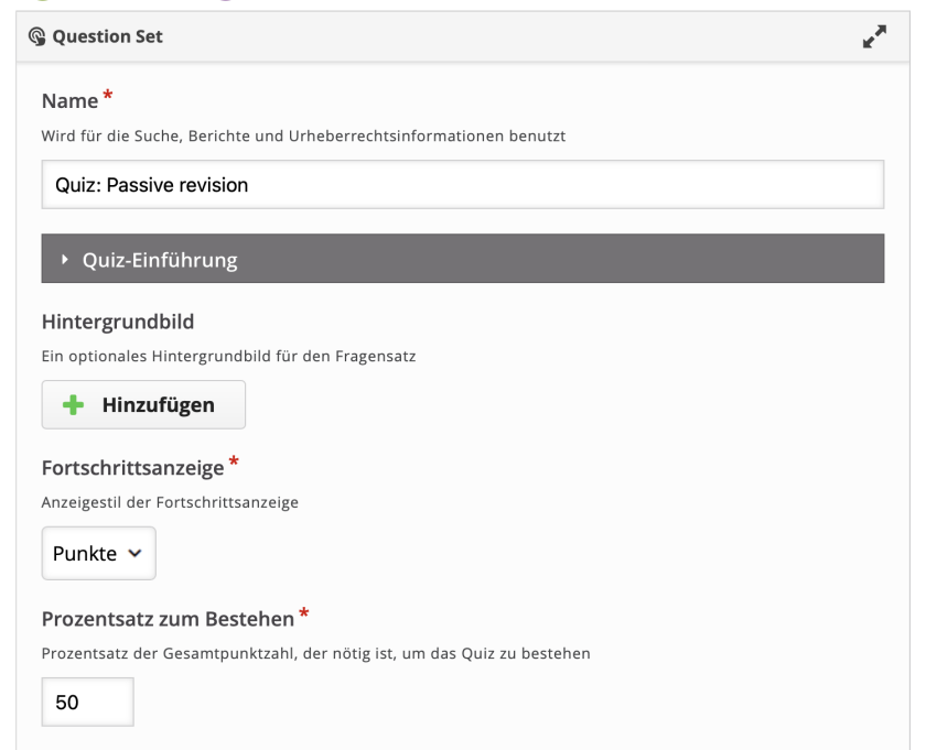 ByCS | H5P - Inhaltstyp Quiz (Question Set) verwenden