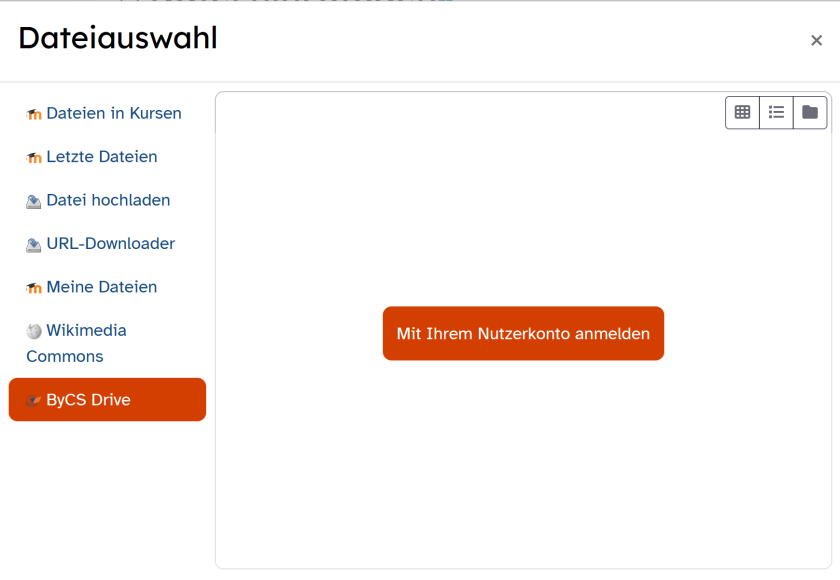 ByCS | Dateien hochladen