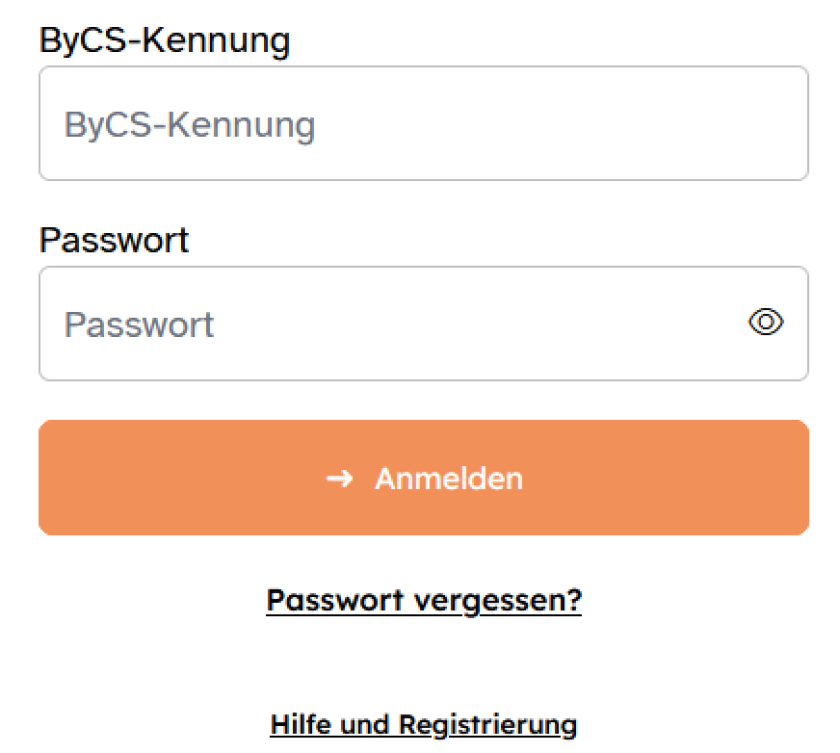 ByCS | In der Lernplattform anmelden