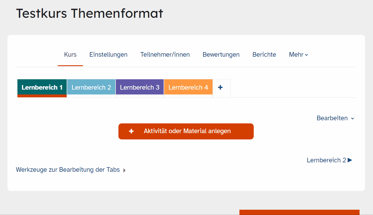 ByCS | Ein-Themen-Format - Abschnitt hinzufügen