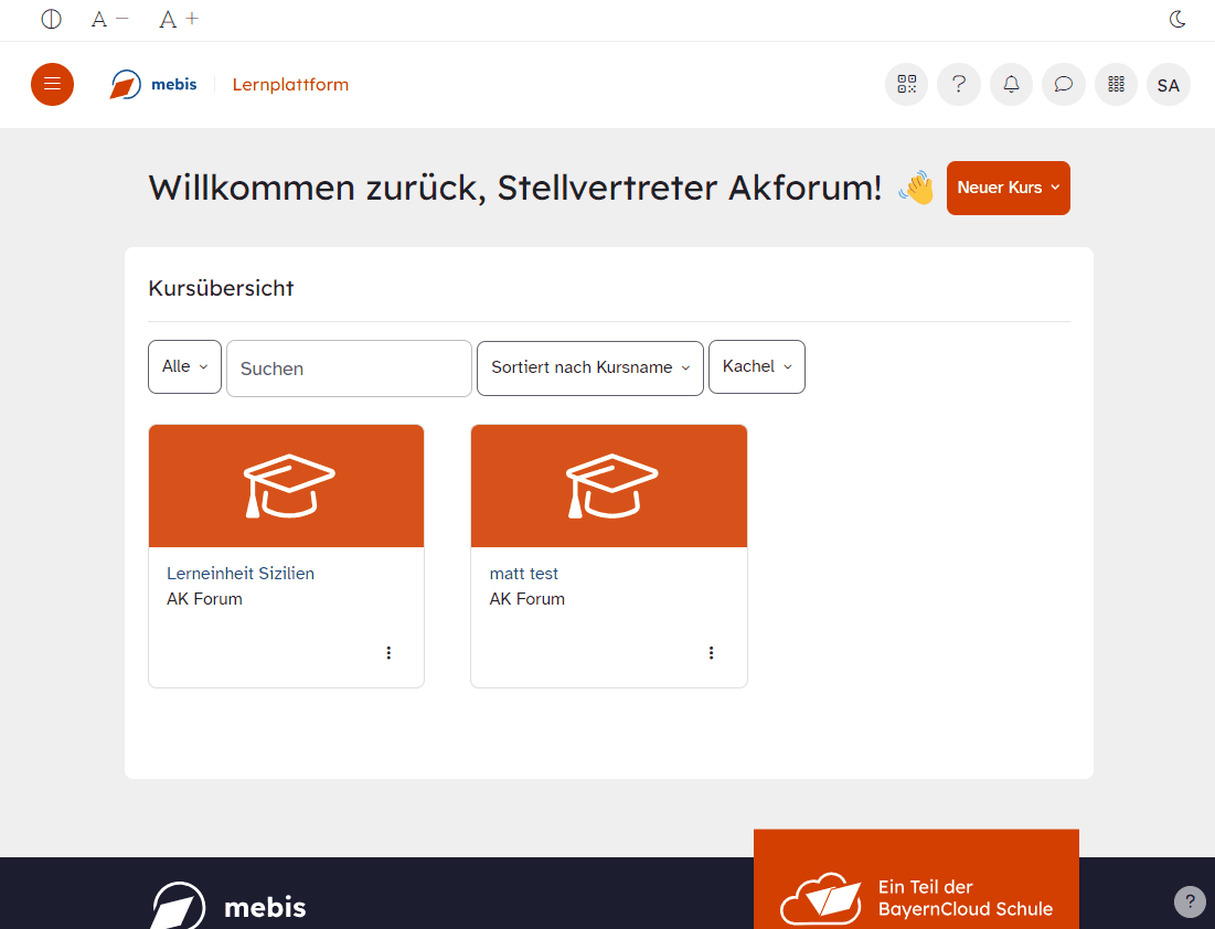 ByCS | Persönliches Profil in der Lernplattform anpassen