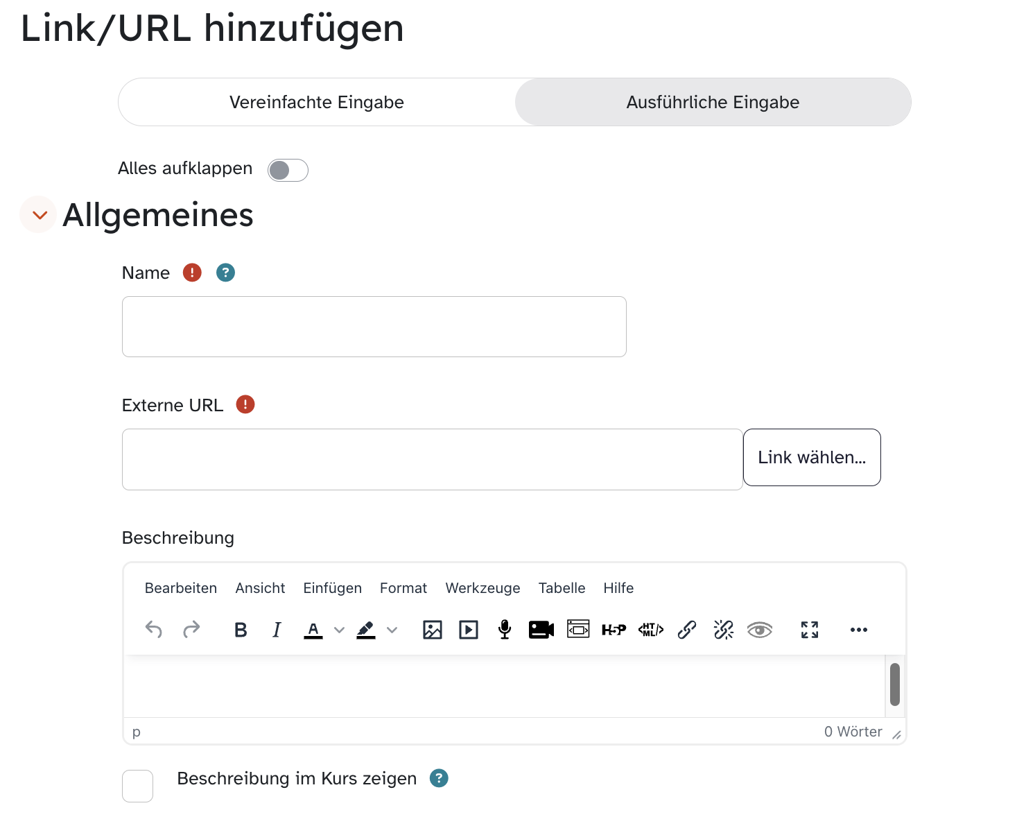 ByCS | Link/URL anlegen