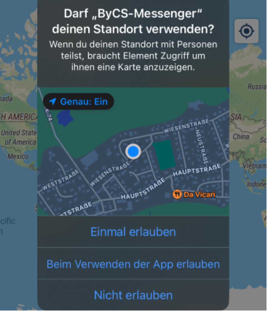 ByCS | Standort teilen (iOS)