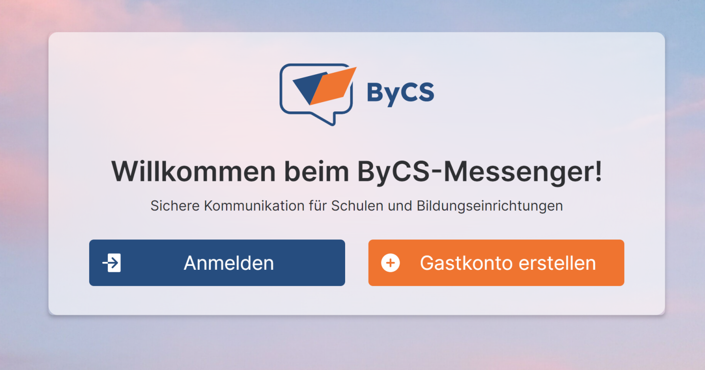 ByCS | Sich im Web-Client anmelden