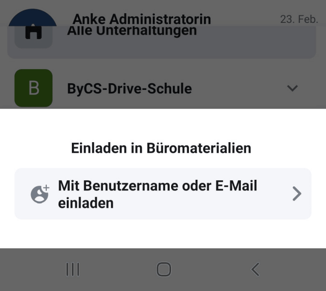 ByCS | Privaten Space für meine Teammitglieder und mich erstellen (Android)