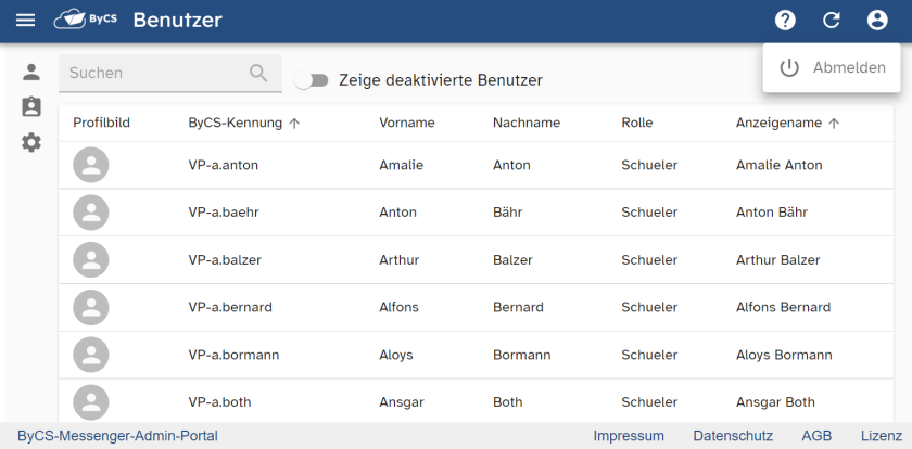 ByCS | Sich im Admin-Portal anmelden