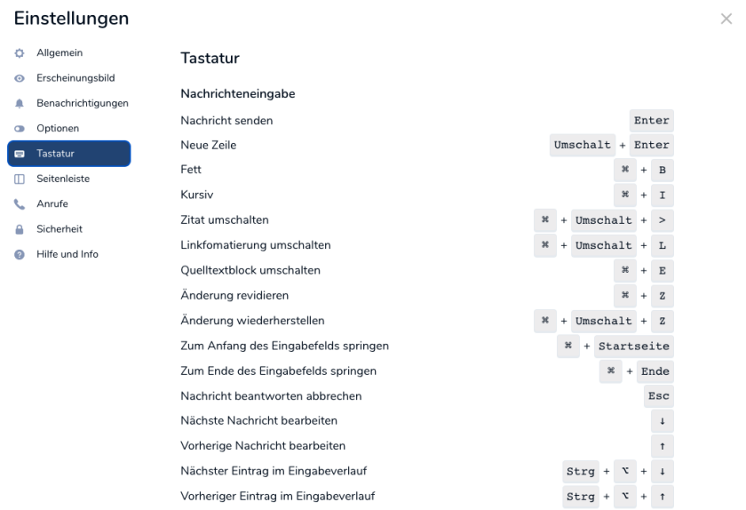 ByCS | Tastaturkürzel verwenden