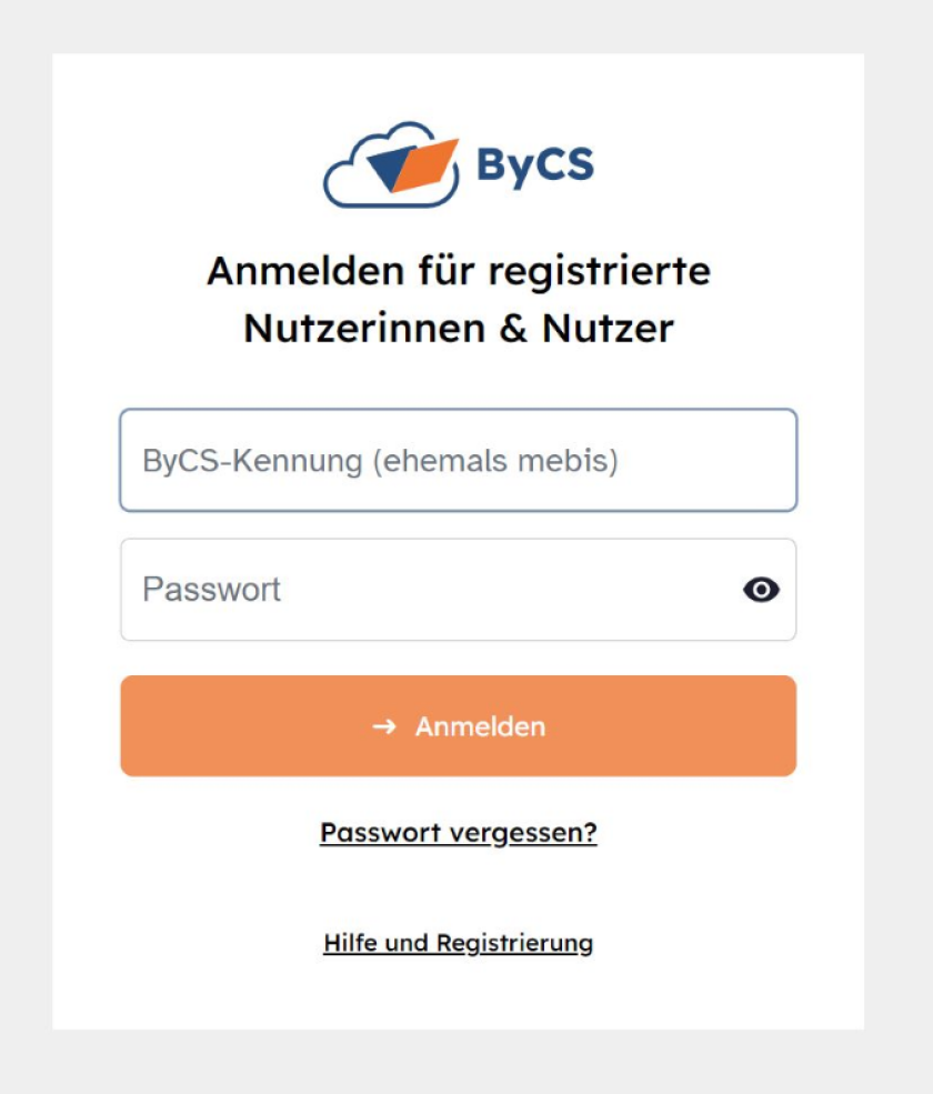 ByCS | Sich im Web-Client anmelden