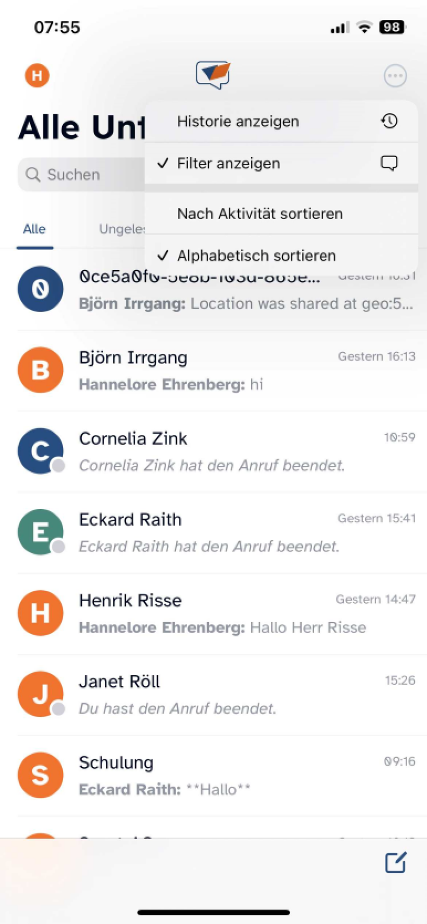 ByCS | Sich auf der Startseite orientieren (iOS)