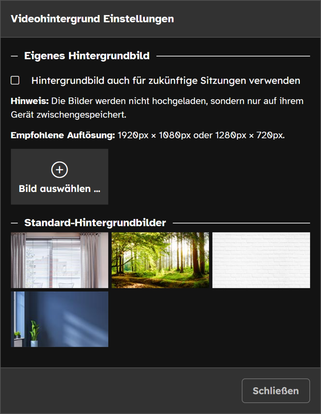 ByCS | Kamerabild spiegeln und dynamischer Hintergrund