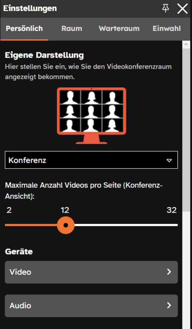ByCS | Persönliche Einstellungen als Teilnehmer verändern